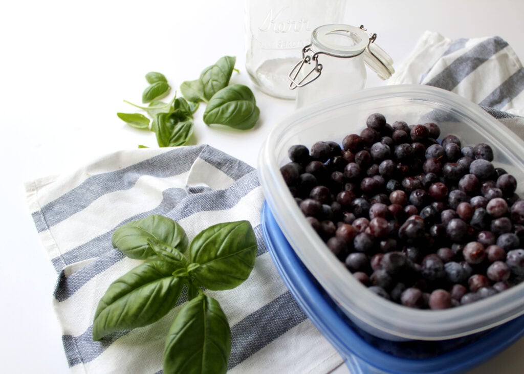 How to Make Blueberry Basil Simple Syrup