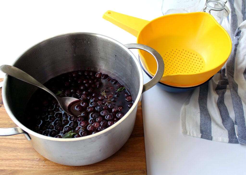 How to Make Blueberry Basil Simple Syrup